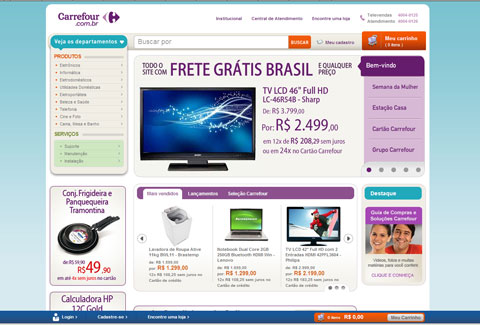 Carrefour vende R$ 6 milhões em sua estreia na internet